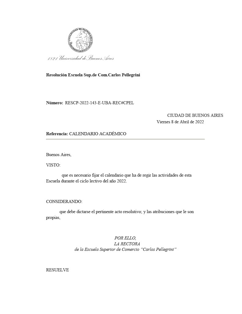 Calendario Académico